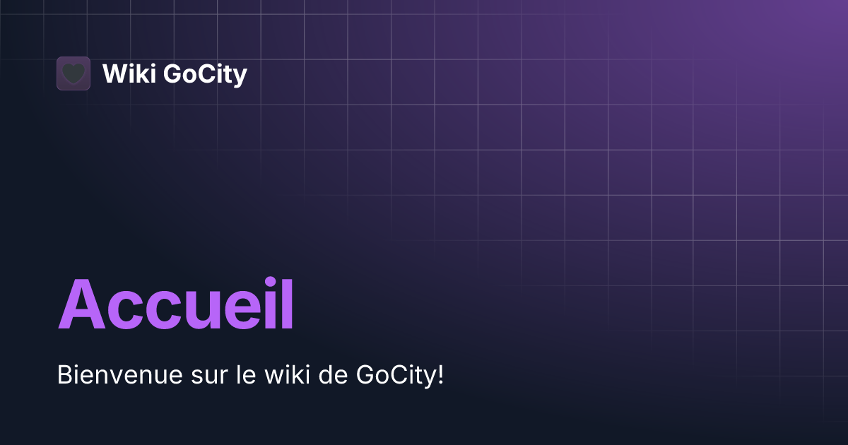 Accueil | Wiki GoCity